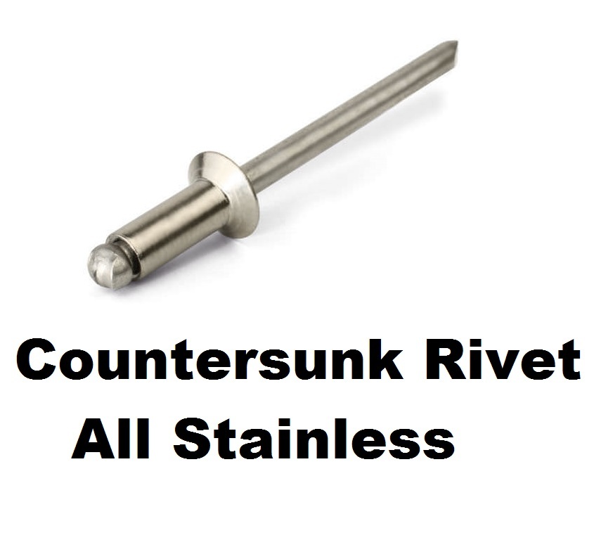 Qty 1000 Countersunk Rivet 72 STST 6-8 ALL Stainless 3/16 - 4.8mm x 17 ...