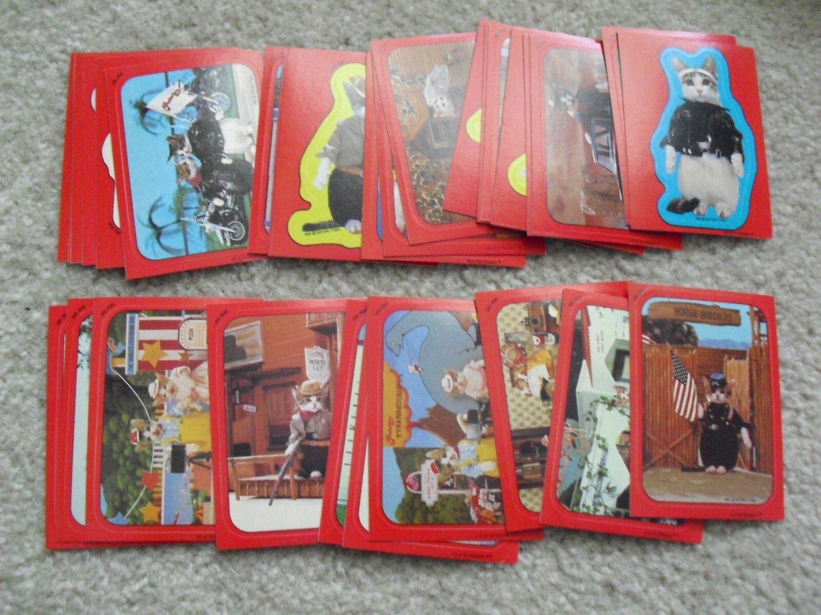 RARE Lot of 32 Vintage 1983 Topps Perlorian Cats Stickers | eBay
