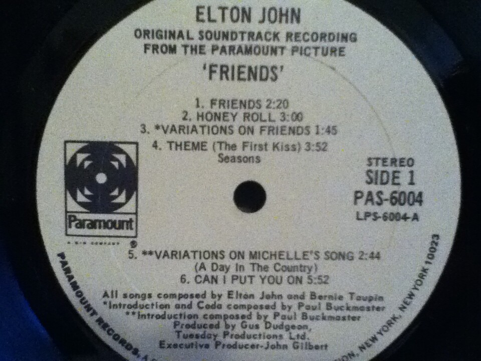 ELTON JOHN LP FRIENDS / ORIGINAL PICTURE SOUNDTRACK | eBay