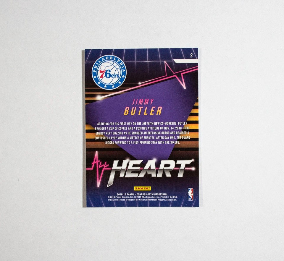 2018-19 Panini Donruss OpticJimmy Butler Heart 2 Philadelphia 76ers | eBay