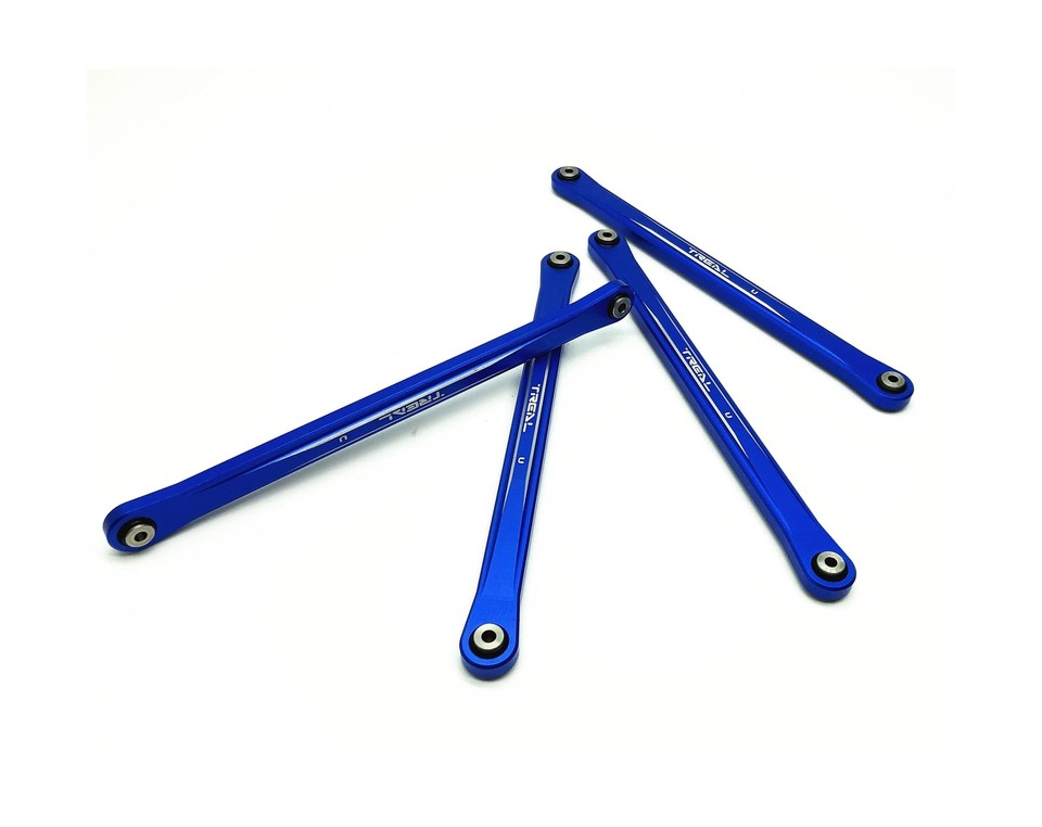 Treal Aluminum 7075 Upper Link Bars (4) pcs Set for Losi LMT (Blue ...