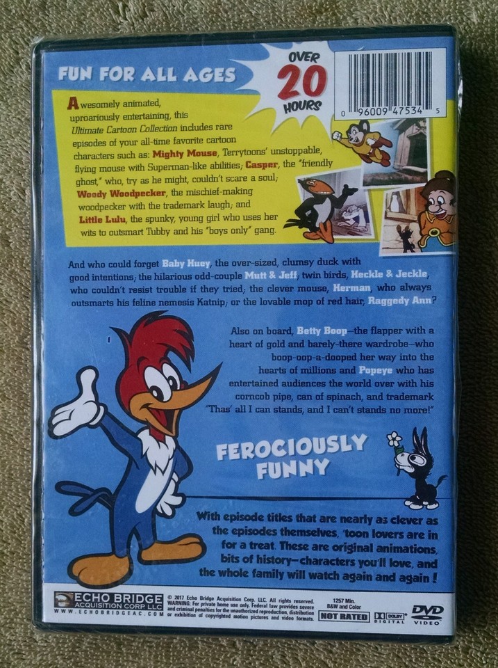 The Ultimate Cartoon Collection DVD new/sealed Over 170 Cartoons 20 ...