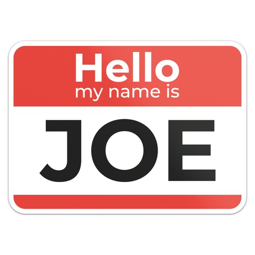 Hello My Name Is Joe Sticker Vinyl Car Bumper Decal | eBay