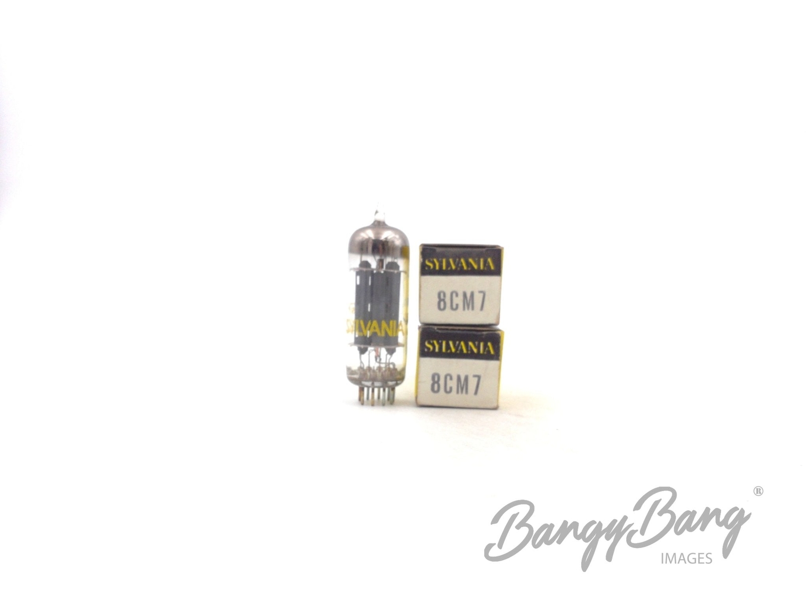 2 Vintage Sylvania 8CM7 Duo Diode Triode BW TV Receiver Audio Vacuum ...