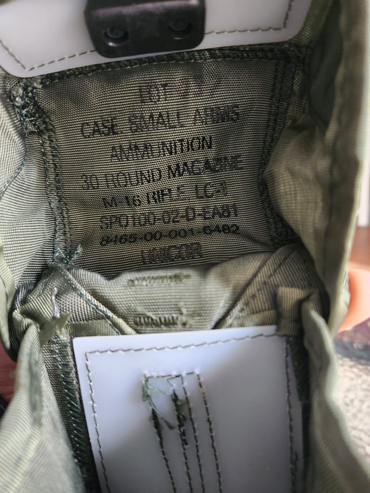 USGI ALICE LC-1 30RD Magazine Pouch - Codura Nylon Ammo Case OD Green w ...