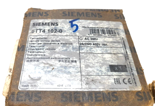 Siemens 5TT4 102-0 Remote Control Switch 5TT4102-0 | eBay
