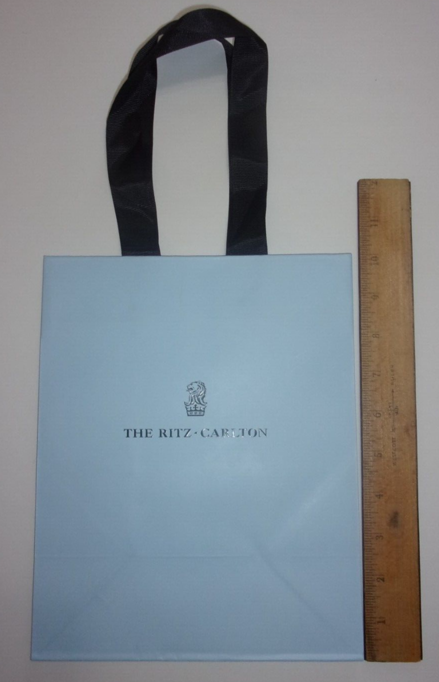 Ritz Carlton Paper Shopping Gift Tote Bag Medium 10" x 8" x 5 Light ...