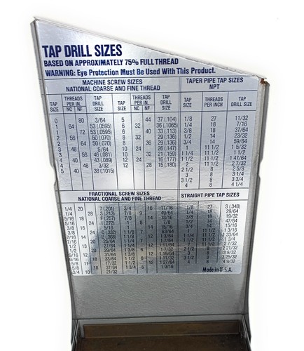 Steel Index Case Drill Bits Holder Organizer Storage Box, Empty w/ Tap ...