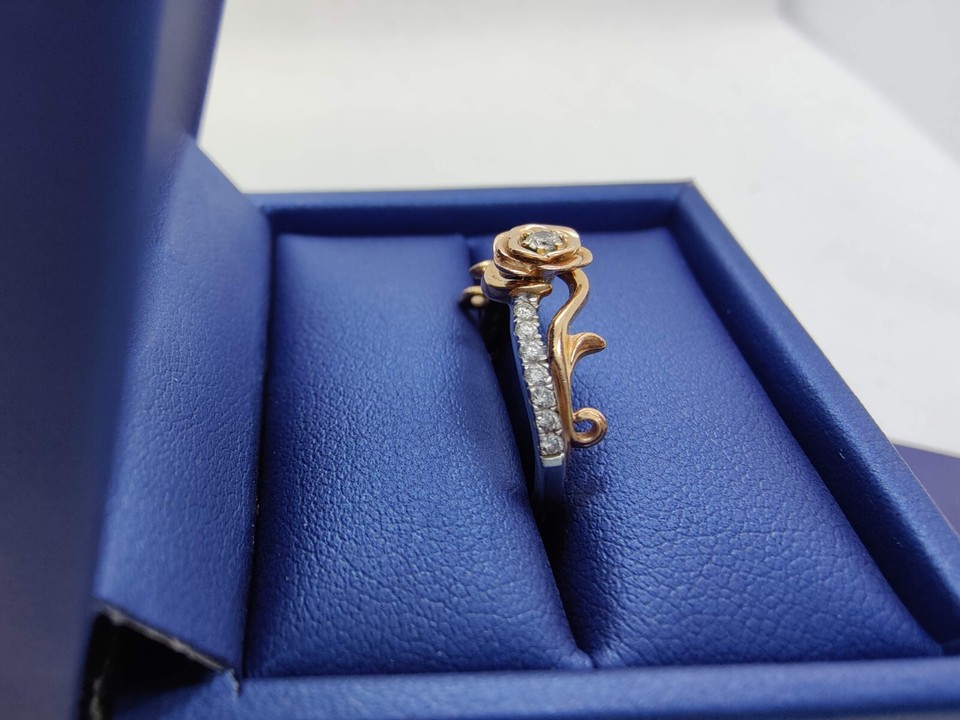 Enchanted Disney Fine Jewelry "Belle" Genuine Diamond 10K Gold Ring ...