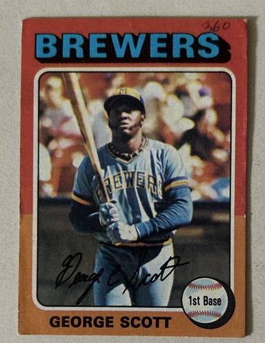 1975 Topps George Scott Baseball Card #360 Brewers 1B Low-Grade | eBay