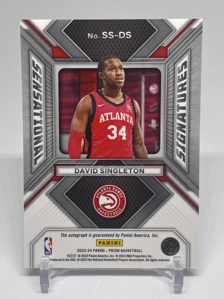 David Singleton 2023-24 Panini Prizm Sensational Signatures Rookie Card ...