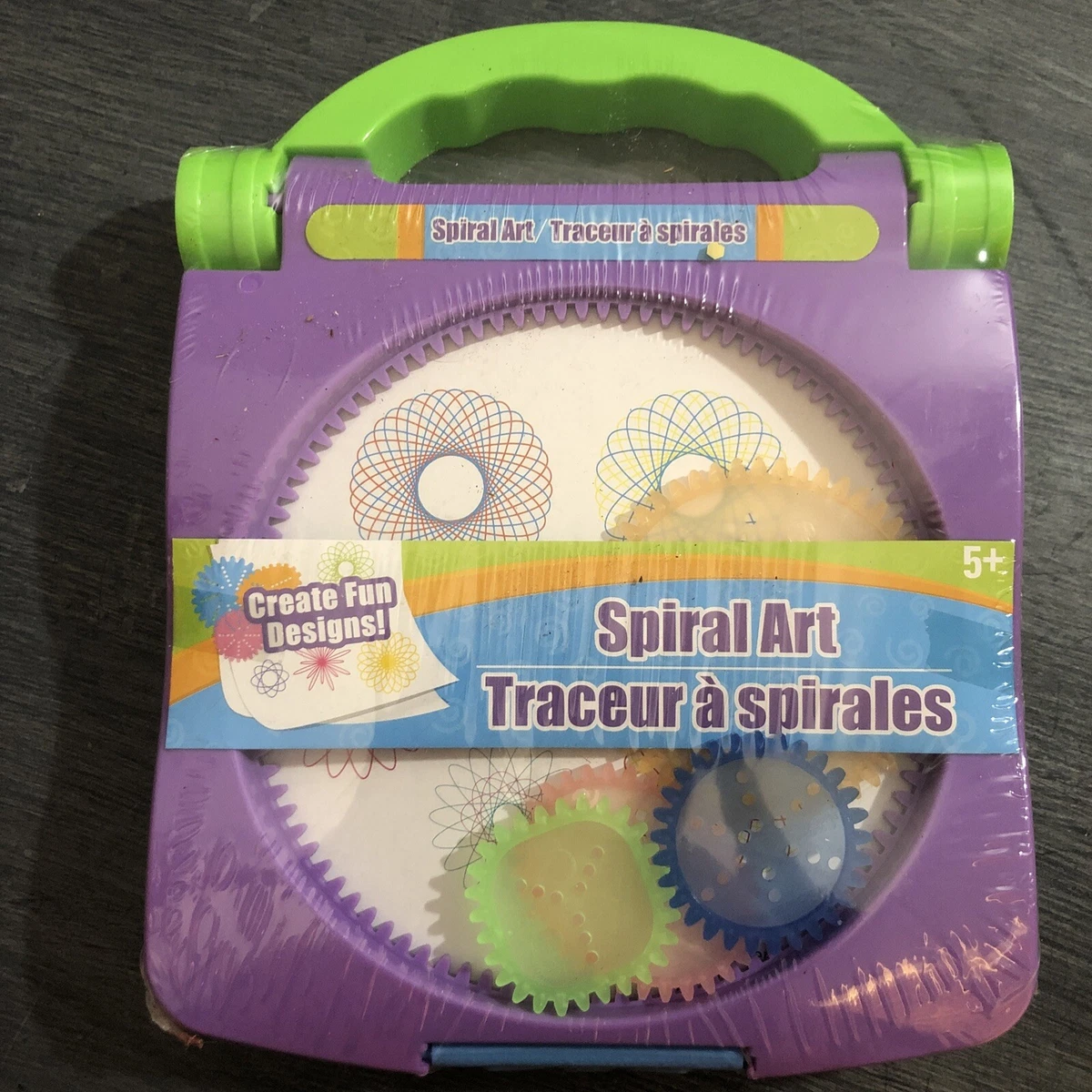 Spiral Art Set With Plastic Stencils