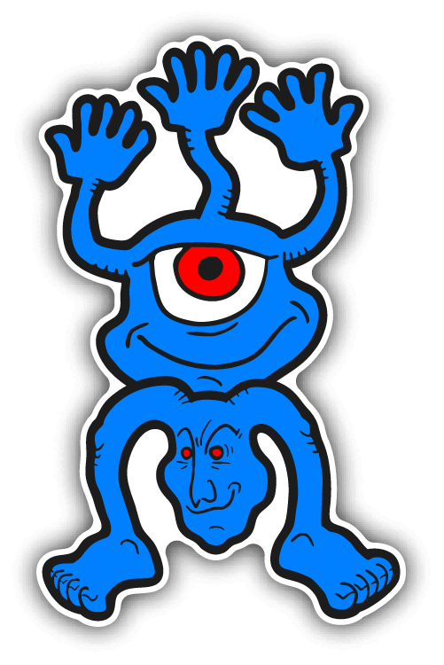 Monster Cyclops Cartoon Car Bumper Sticker Decal | eBay