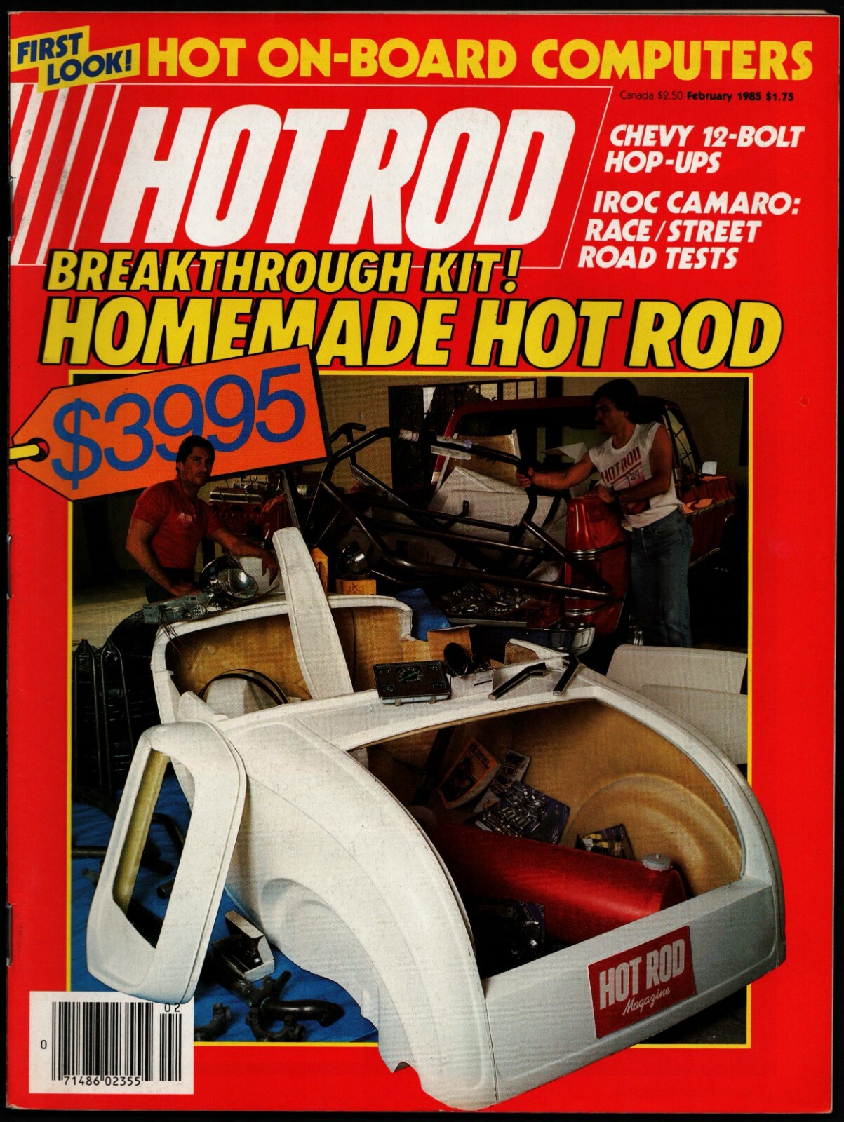 FEBRUARY 1985 HOT ROD MAGAZINE, KIT CAR, IROC CAMARO RACE/STREET TEST ...