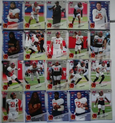 2020 Topps XFL Los Angeles Wildcats Base Team Set of 20 Football Cards ...