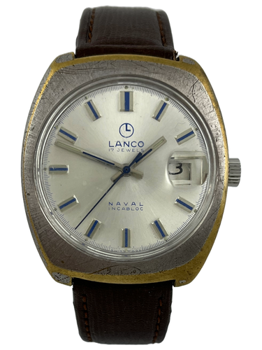 Bracelet Hommes Lanco Naval 2606 Remontage Manuel Calibre 782-1 Bulova ...