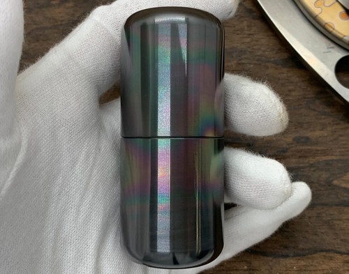 Tall-XL Oil-Slick Zirconium Meton-Vault Pill box Stash box Pill Case ...