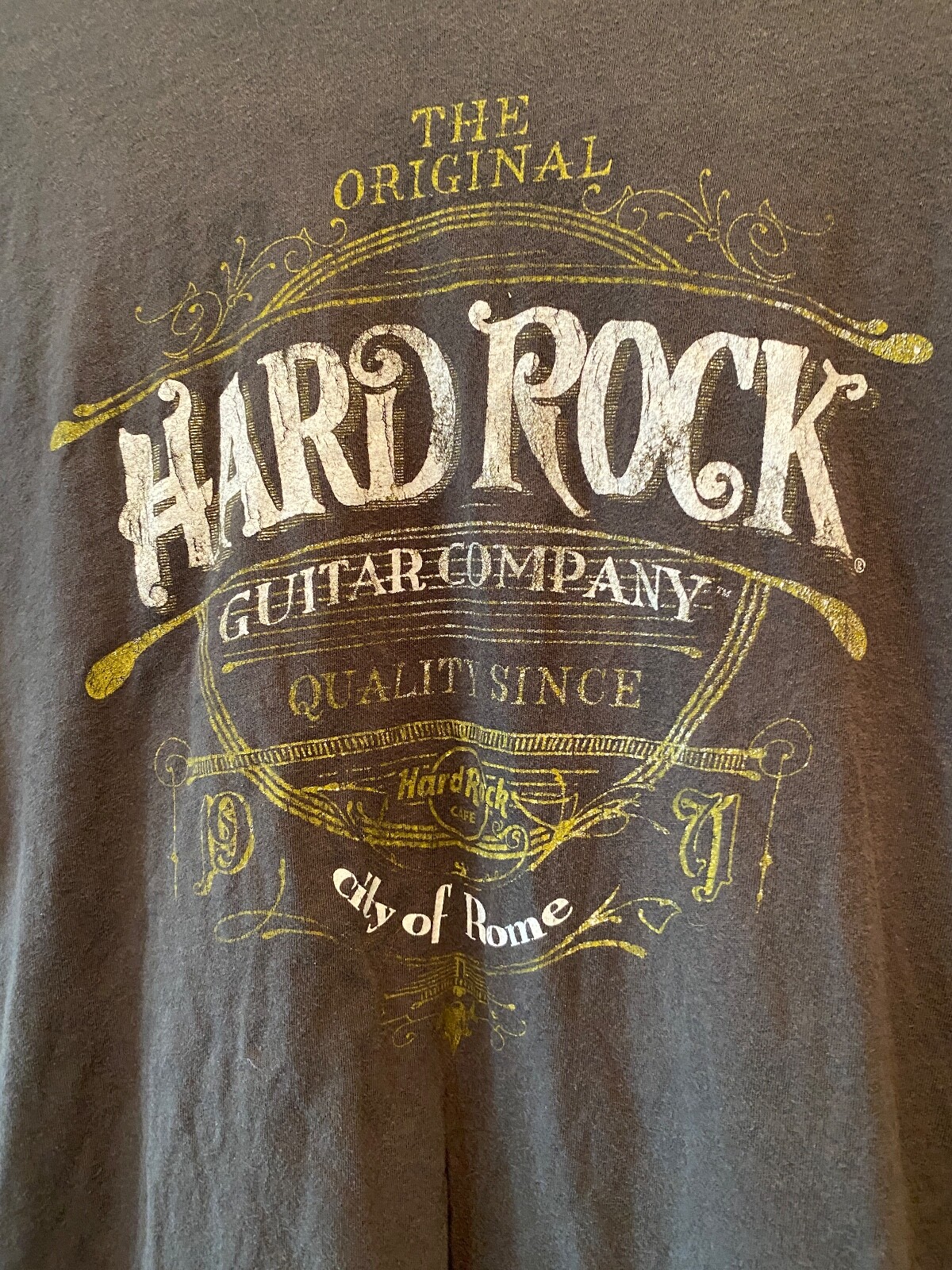 Hard Rock Cafe Guitar Company City of Rome T-Shirt Me… - Gem