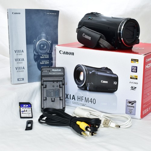 Canon VIXIA HF M40 16GB Flash Memory Camcorder HD Video 10x Optical ...