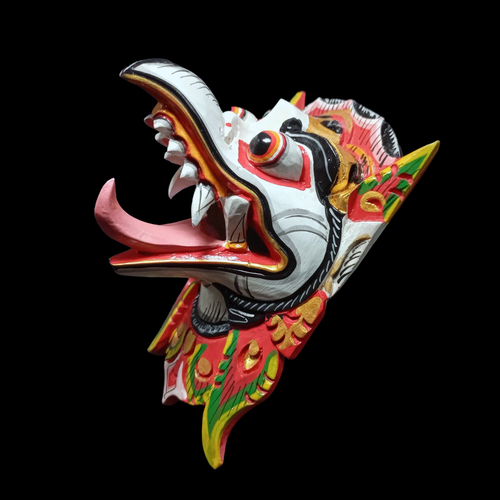 Balinese Garuda Bird Wood Mask White Indonesian Hand Carving Wall Art ...