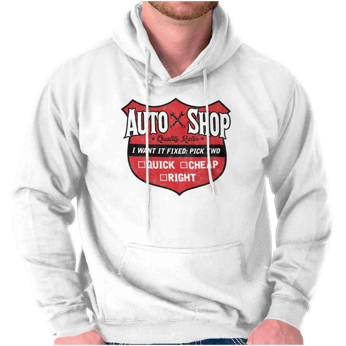 Mechanic Auto Shop Pick Quick Cheap Right Hoodie Hooded Sweatshirt Men ...