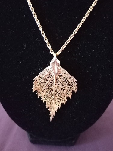 Vintage Gold Filigree Leaf Necklace | eBay