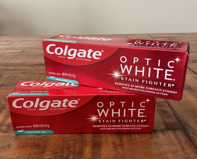 Colgate Optic White Stain Fighter Toothpaste - Fresh Mint Gel, 4.2oz ...