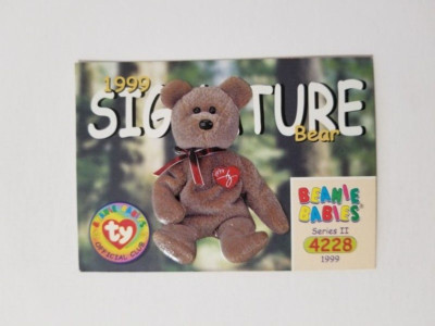 1999 TY BEANIE BABY TRADING CARD #243 SIGNATURE BEAR 4228 | eBay
