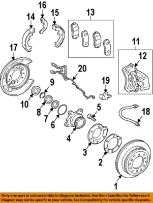 TOYOTA OEM 10-24 4Runner Rear Suspension Brake Components-Rotor ...