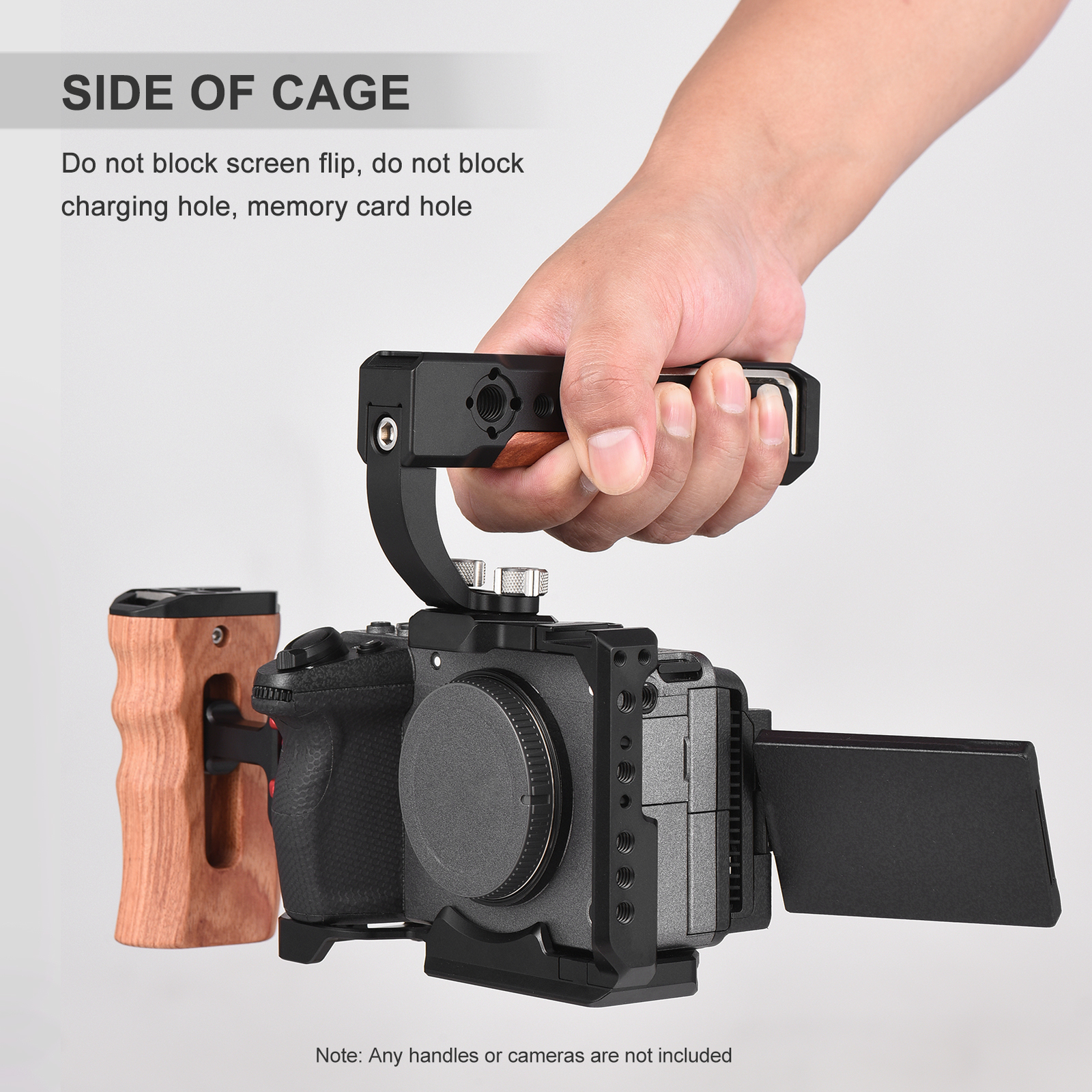 Handheld Cage Alloy with Cold Shoe Mount Numerous 1/4in And Q1D1 | eBay