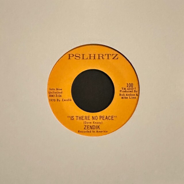 Rare Garage Psych 45 Zendik Is There No Peace PSLHRTZ NM | eBay