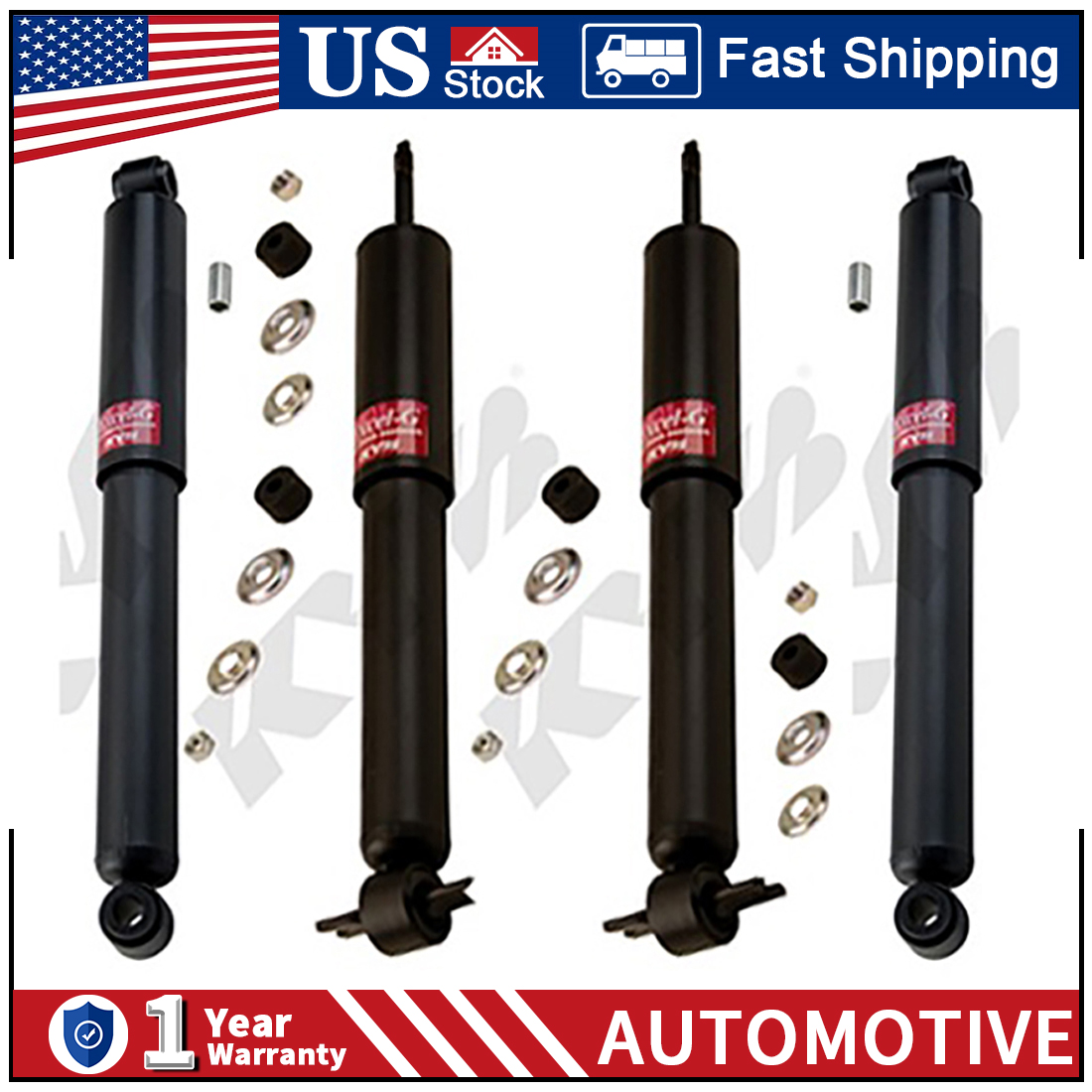Front Rear KYB Shock Absorber For Toyota T100 2.7L 1998 1997 1996 1995 ...