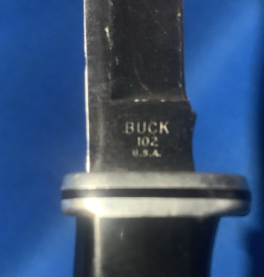 Buck Custom USA #102 Woodsman Knife with Leather Sheath | eBay