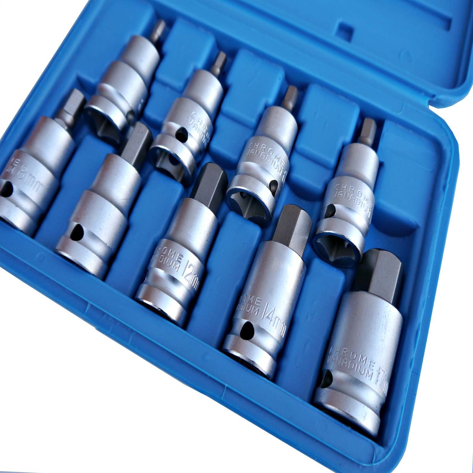 Allen Key Socket Set 1 2 Hex Bit Set 4 17mm Cr v Kit 9pc 1 2 Drive