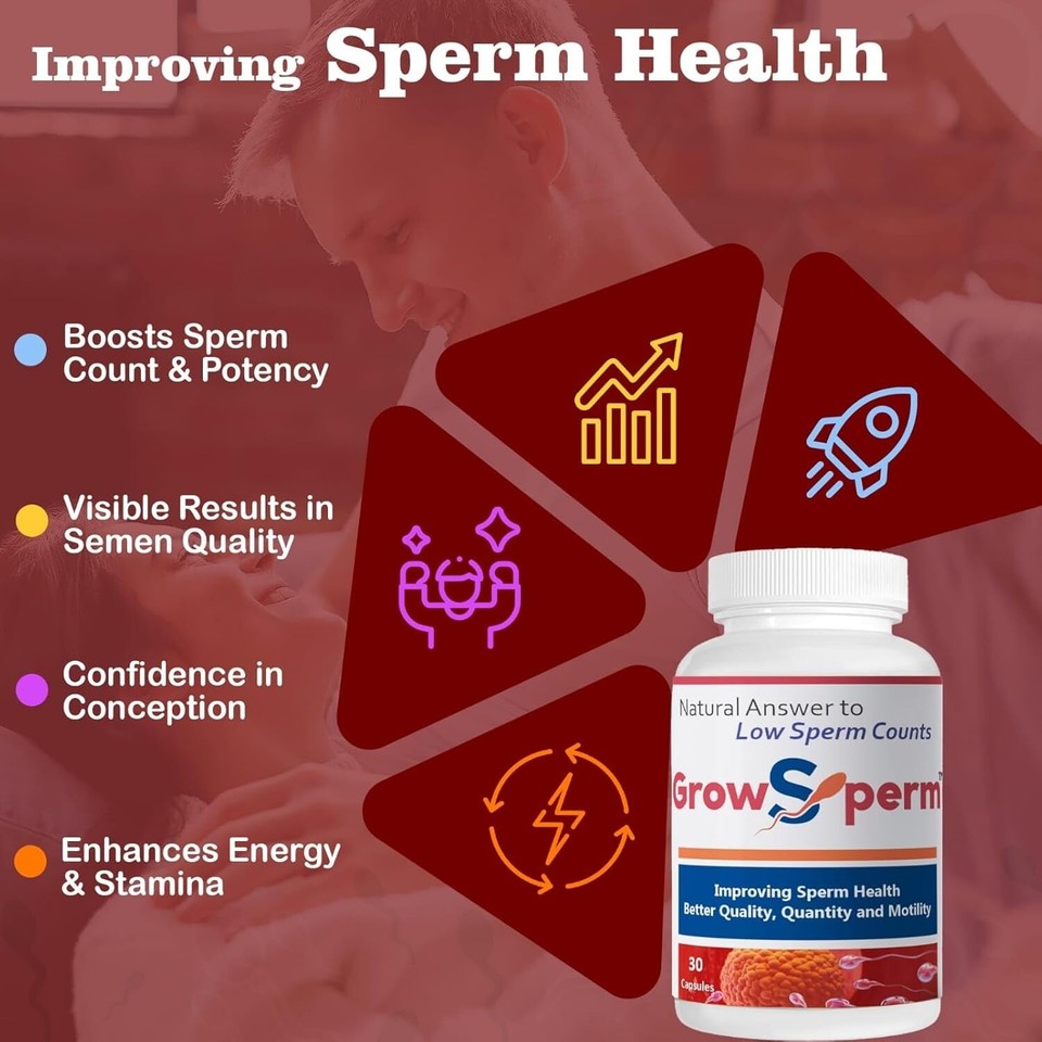 Semen & Sperm, Male Fertility Supplement, Increase Semen Volume, Sperm ...