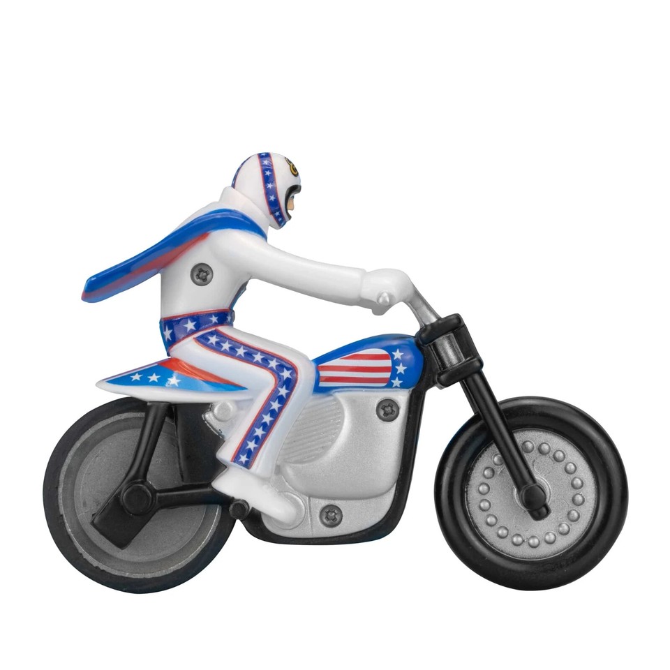 MINI Evel Knievel RIP-CORD ssp Racer Daredevil Stunt Cycle Toy Trail ...