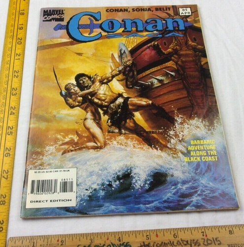 Conan Saga #85 VF Black coast sea battle Norem art Marvel Comics ...