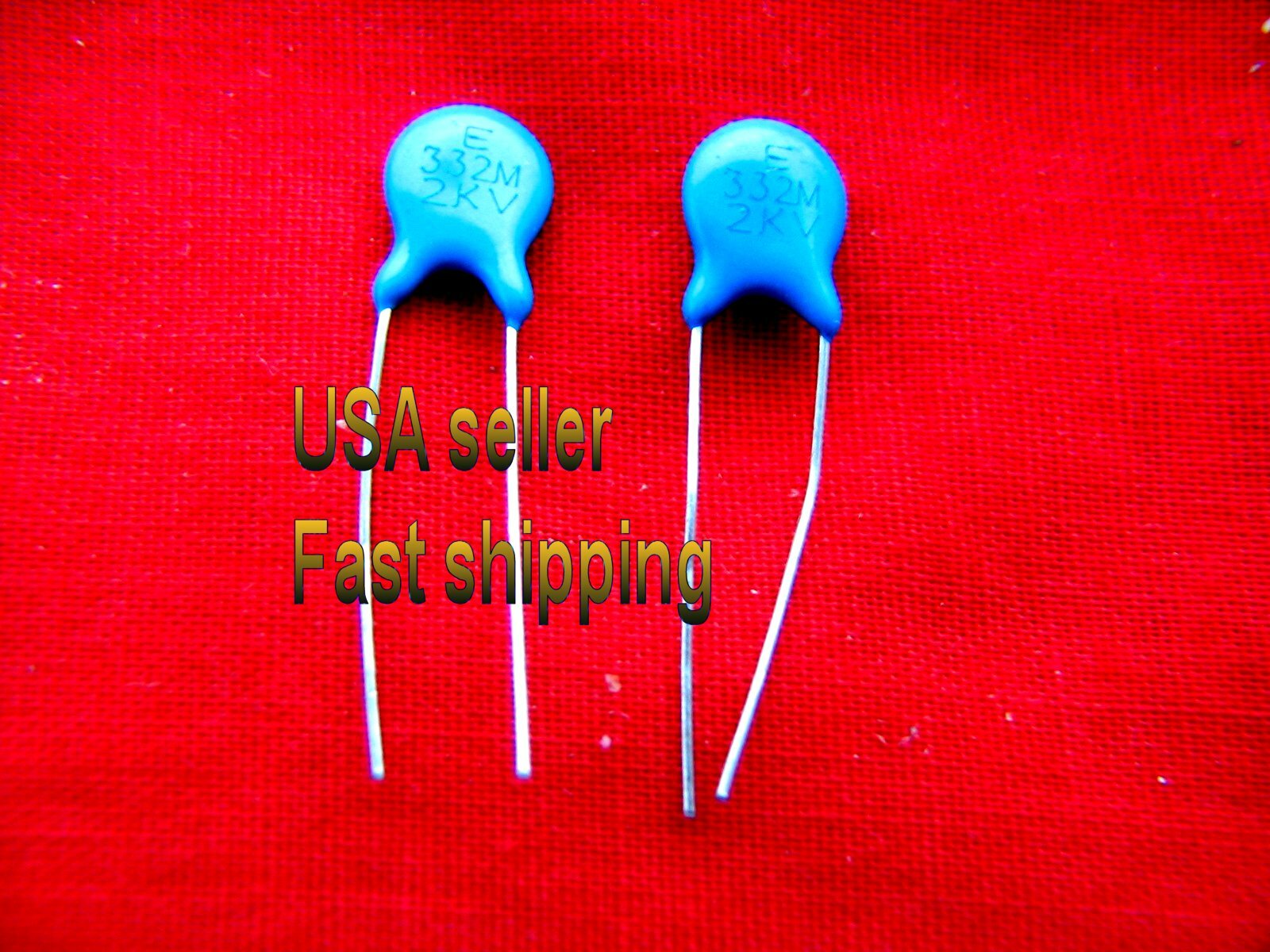 25 pcs - .0033uf (3.3nf, 0.0033uf, 3300pf) 2kv (2000v) radial ceramic ...