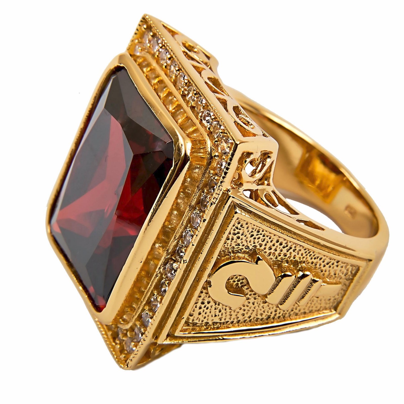 New Mens Clergy Apostle Ring (Subs710R), Gold Plated/Sterling Silver ...