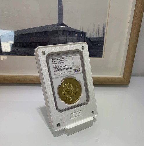 1 Slab Magnetic Display Frame Case Box with Stand For NGC Coin Holder ...