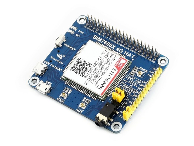 Waveshare Sim7600a-h 4g Hat for Raspberry Pi LTE Cat4 GSM At&t Modem ...