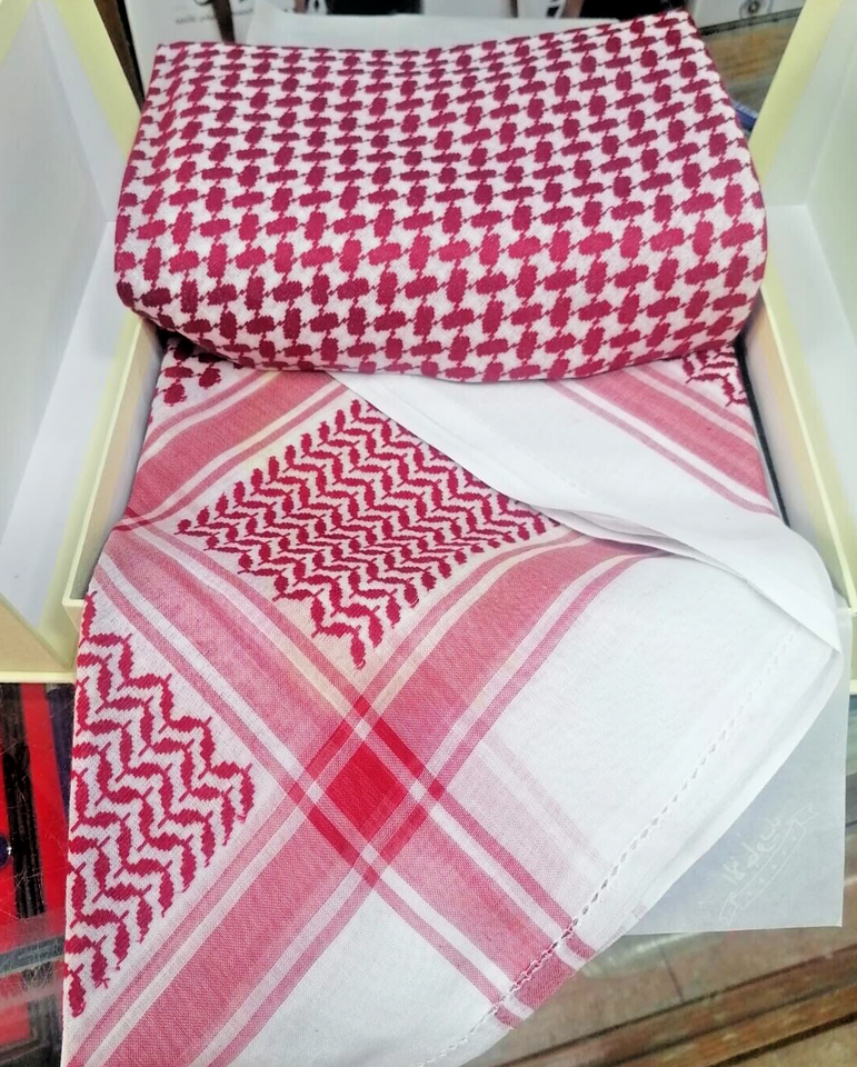 SHEMAGH Scarf Palestinian Jordanian High Quality Classic Keffiyeh Arab ...