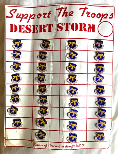 Support Desert Storm Troops Pins, 35 on Counter Display Card | eBay