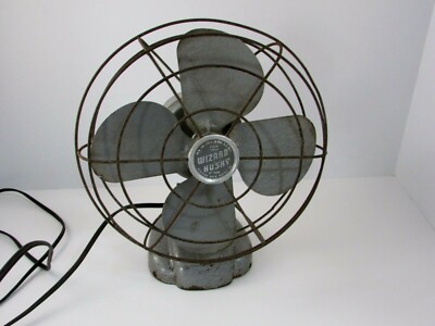 Art Deco 8" Wizard Husky Table Fan Western Auto Vintage Little 50s | eBay