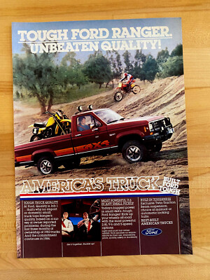 1984 Ford Ranger 4x4 Original Magazine Ad Tough Ford Ranger Unbeaten ...