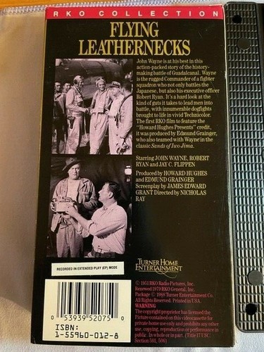 Flying Leathernecks VHS RKO Collection John Wayne Robert Ryan Ext Play ...