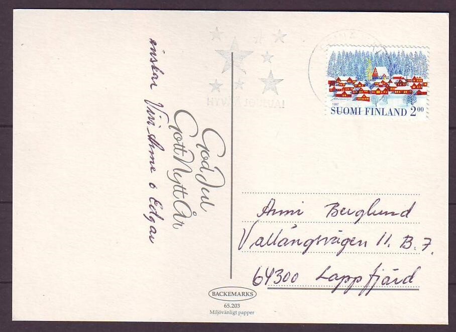 g2597/ Finland Christmas Postcard 1997 # Santa Claus with Cat Cats | eBay