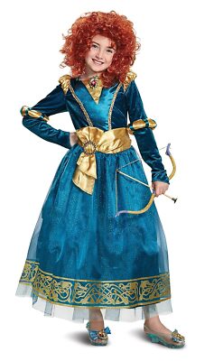 Merida Deluxe Disney Princess Brave Fancy Dress Up Halloween Child ...