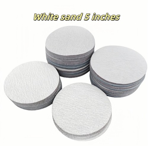 5 Inch 125mm White Sandpaper Dry Sanding Discs Grinding Polishing 60 ...