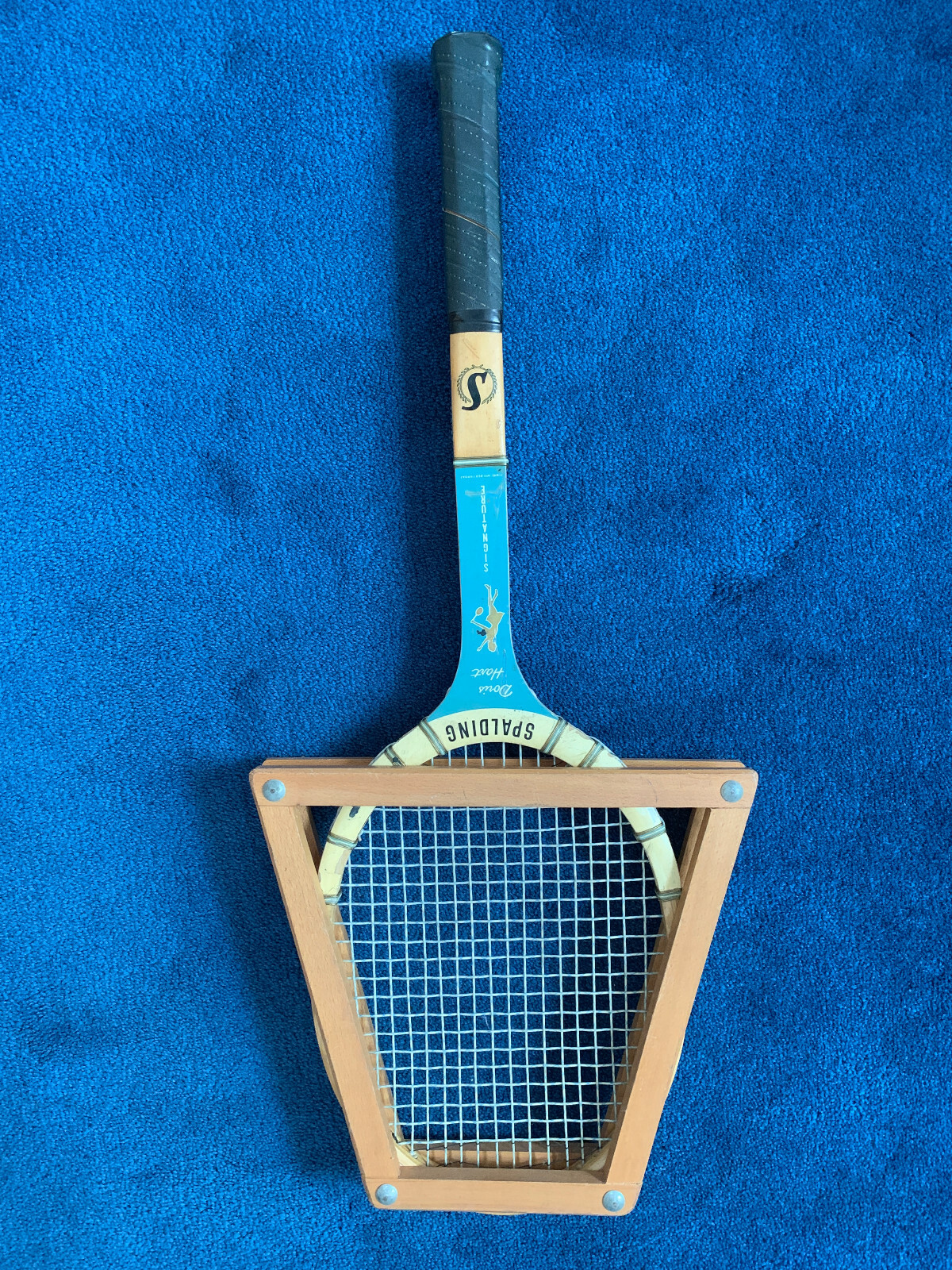 VINTAGE SPALDING DORIS HART SIGNATURE Tennis Racquet Wood Ashbow 4 3/8 ...